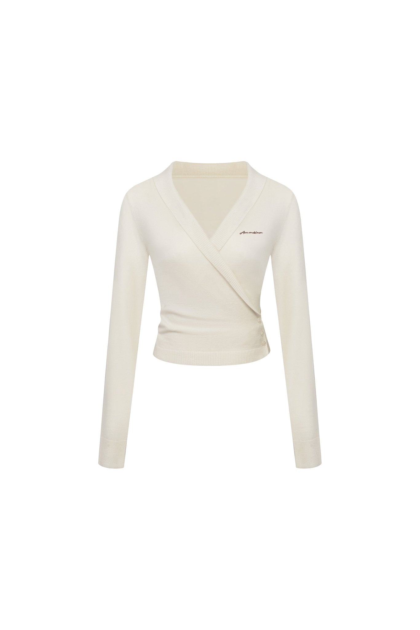 Beige Slim-Fit Knitted Cardigan & Ann Andelman Official