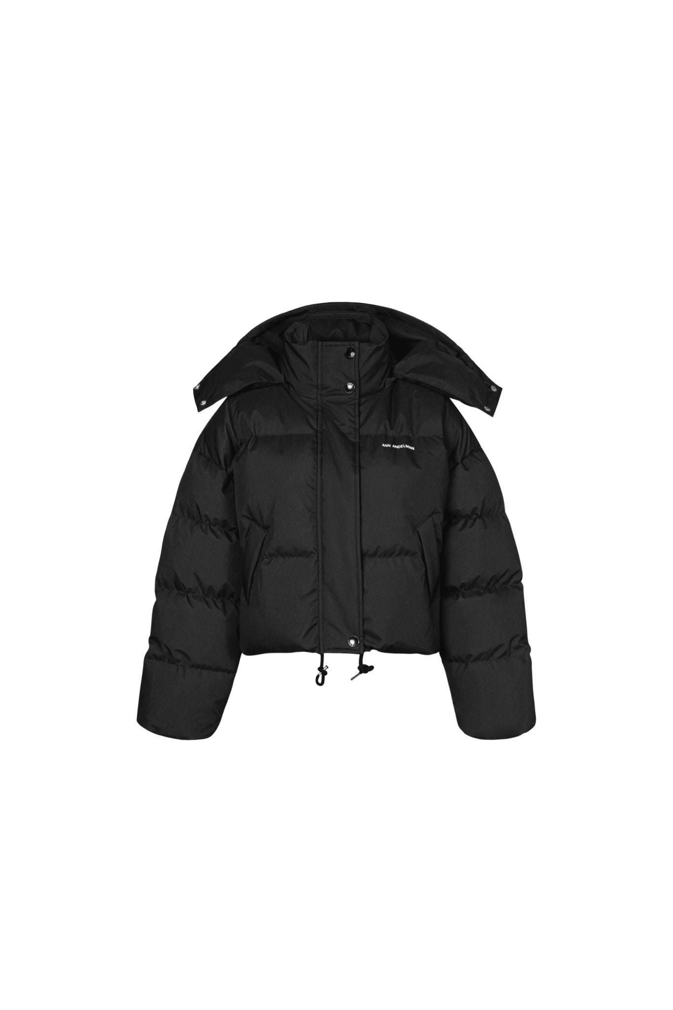 Black Detachable Hood Down Jacket & Ann Andelman Official