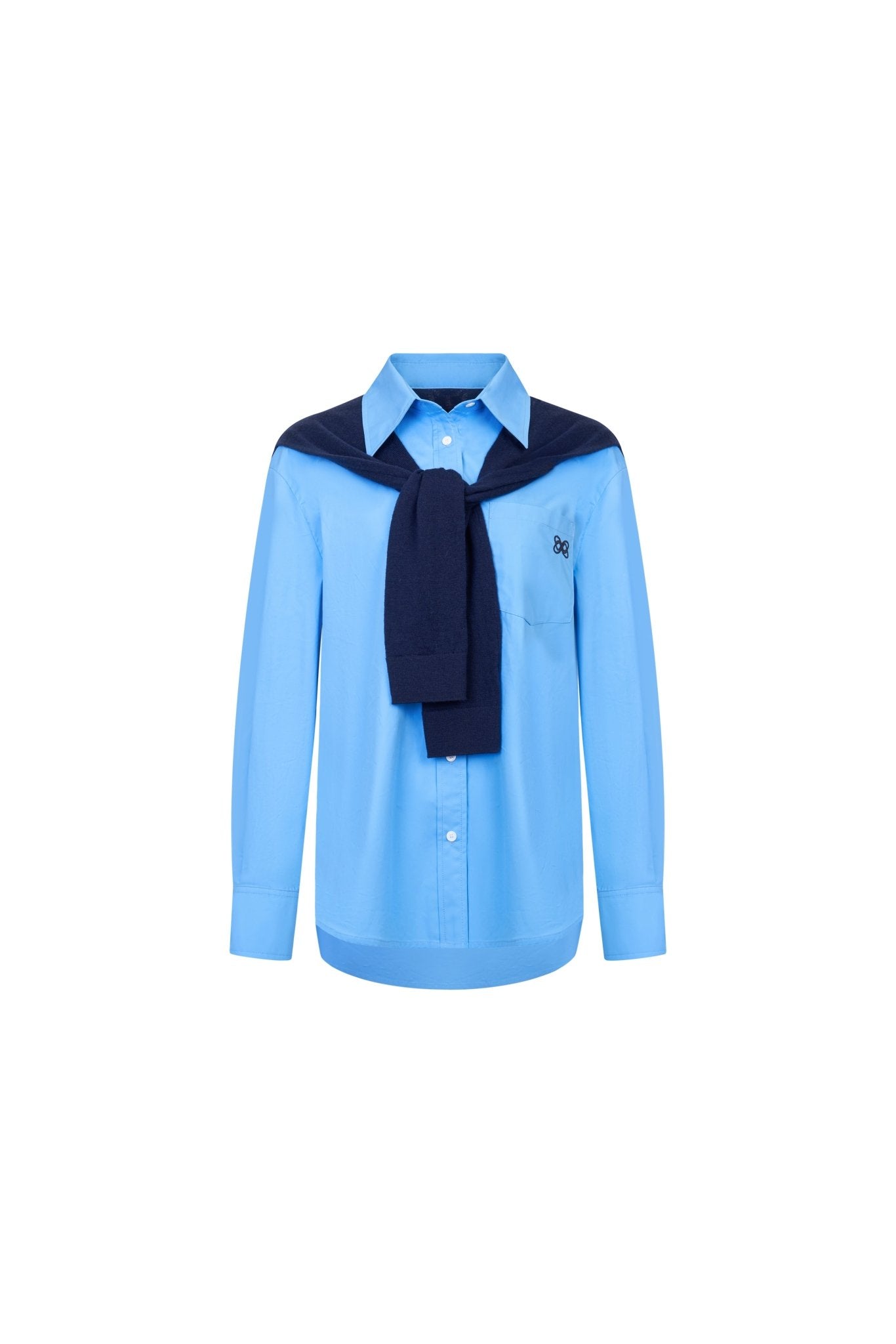 Blue Cape Fake Two Piece Shirt & Ann Andelman Official