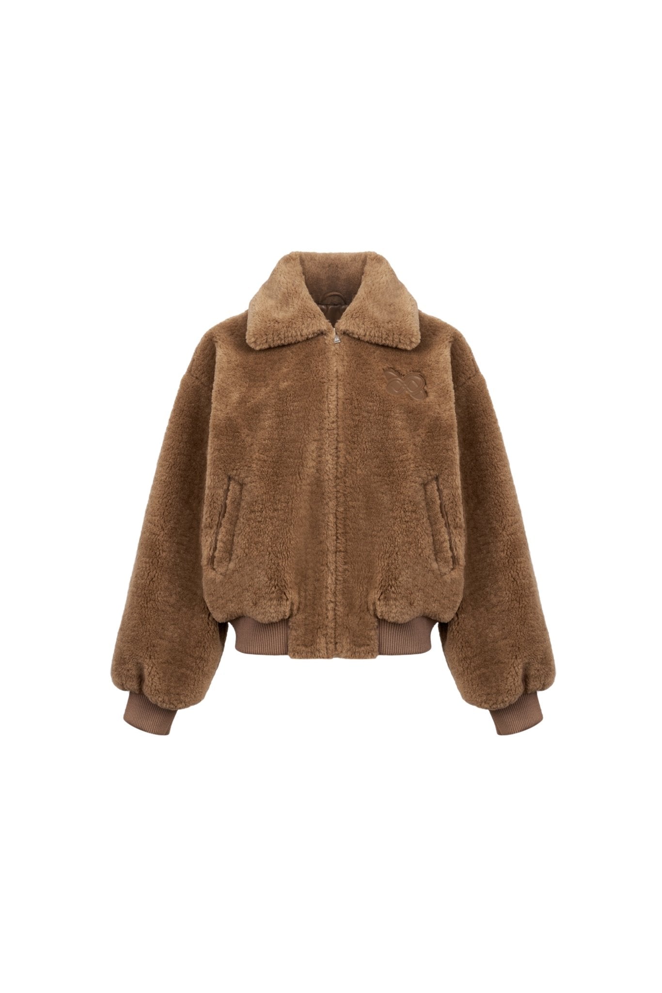 Brown Faux Fur Collared Jacket & Ann Andelman Official
