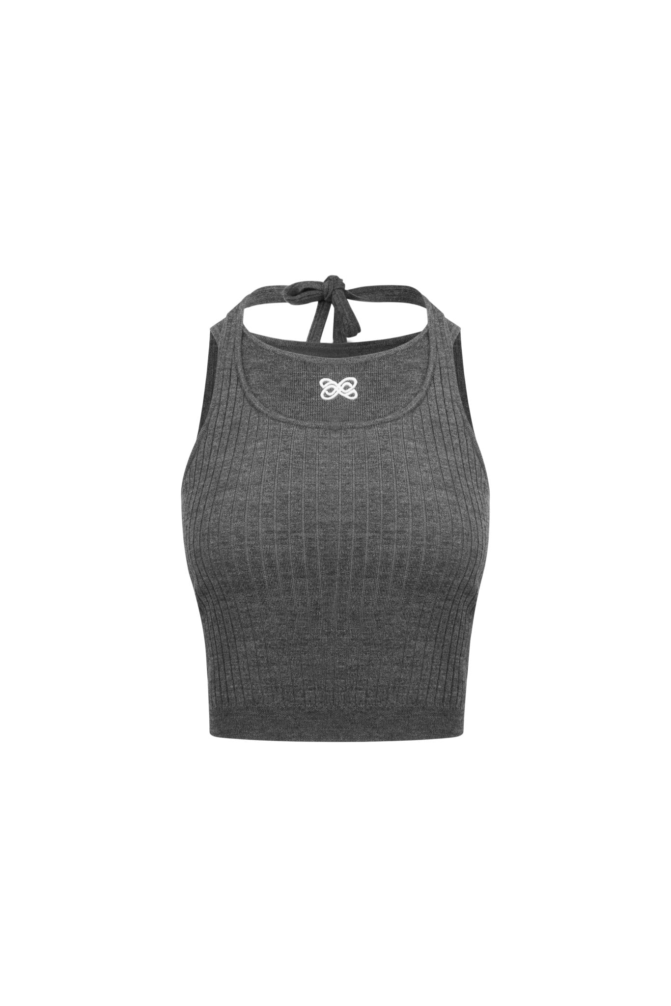 Dark Gray Fake Two-Piece Knitted Vest & Ann Andelman Official
