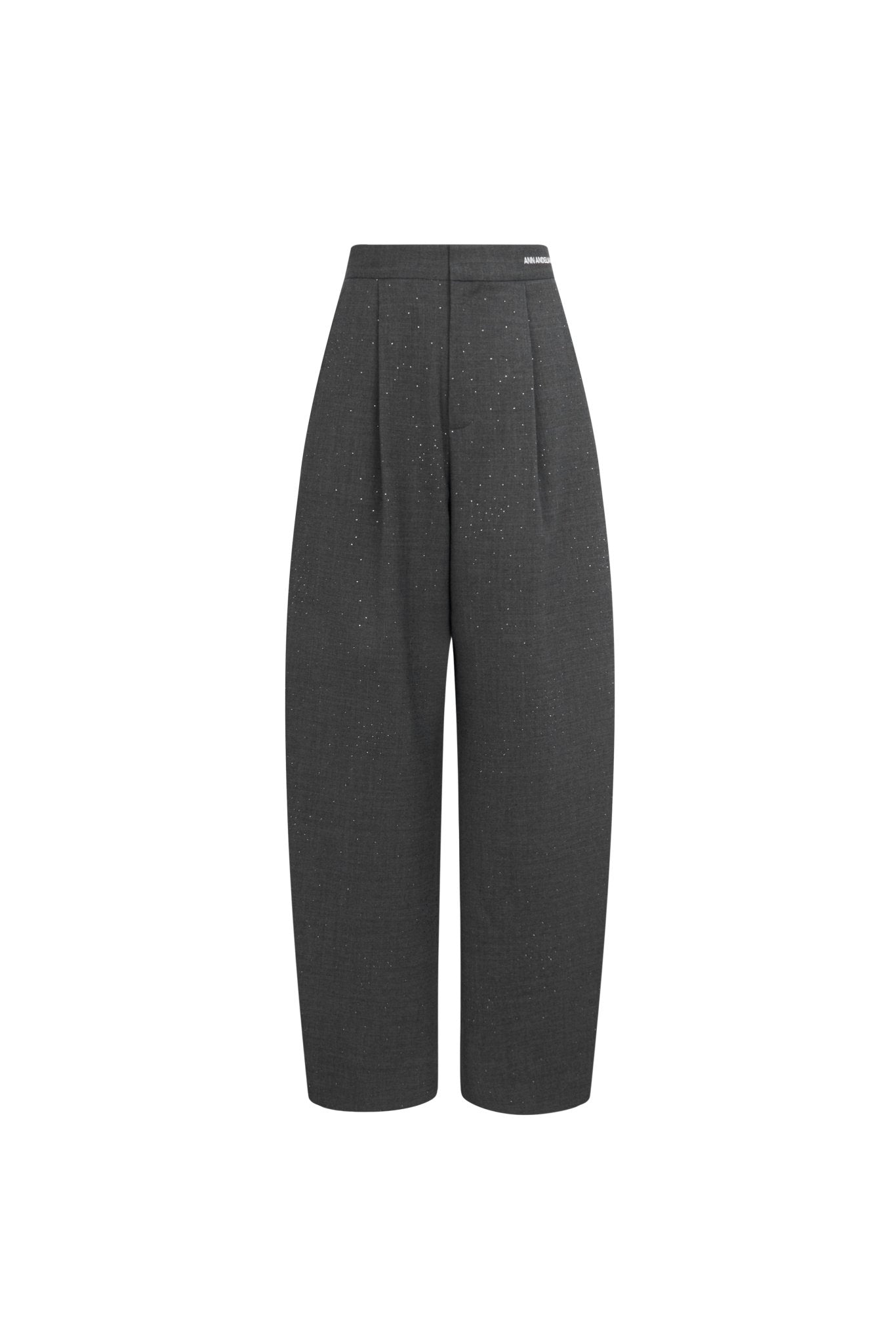 Dark Grey Diamond Curved Shape Trousers & Ann Andelman Official