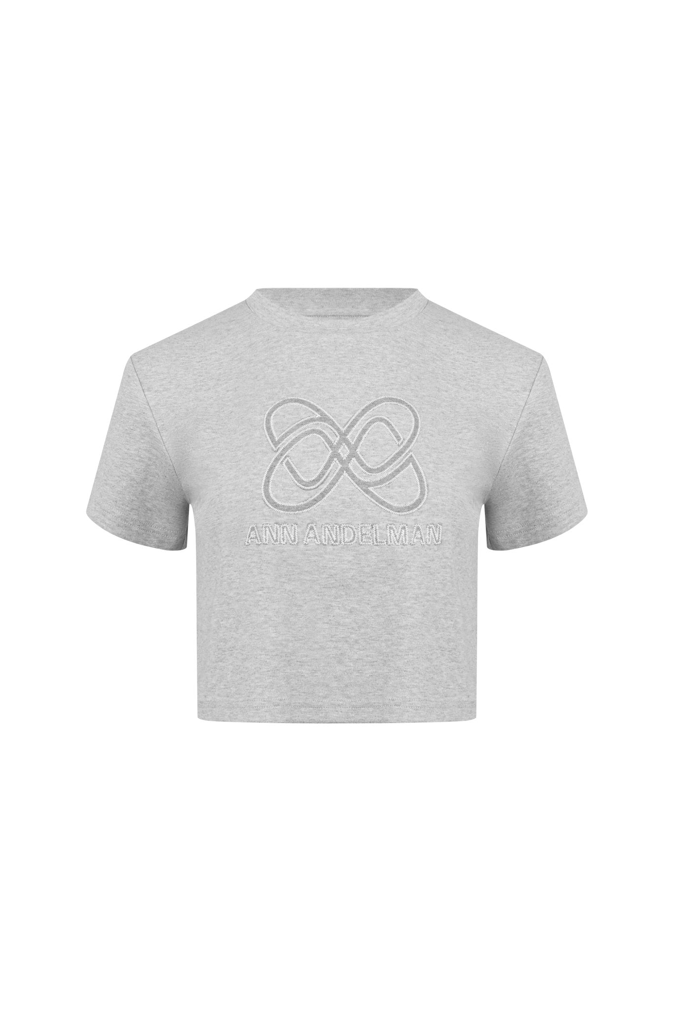Gray Washed Distressed LOGO T-Shirt & Ann Andelman Official