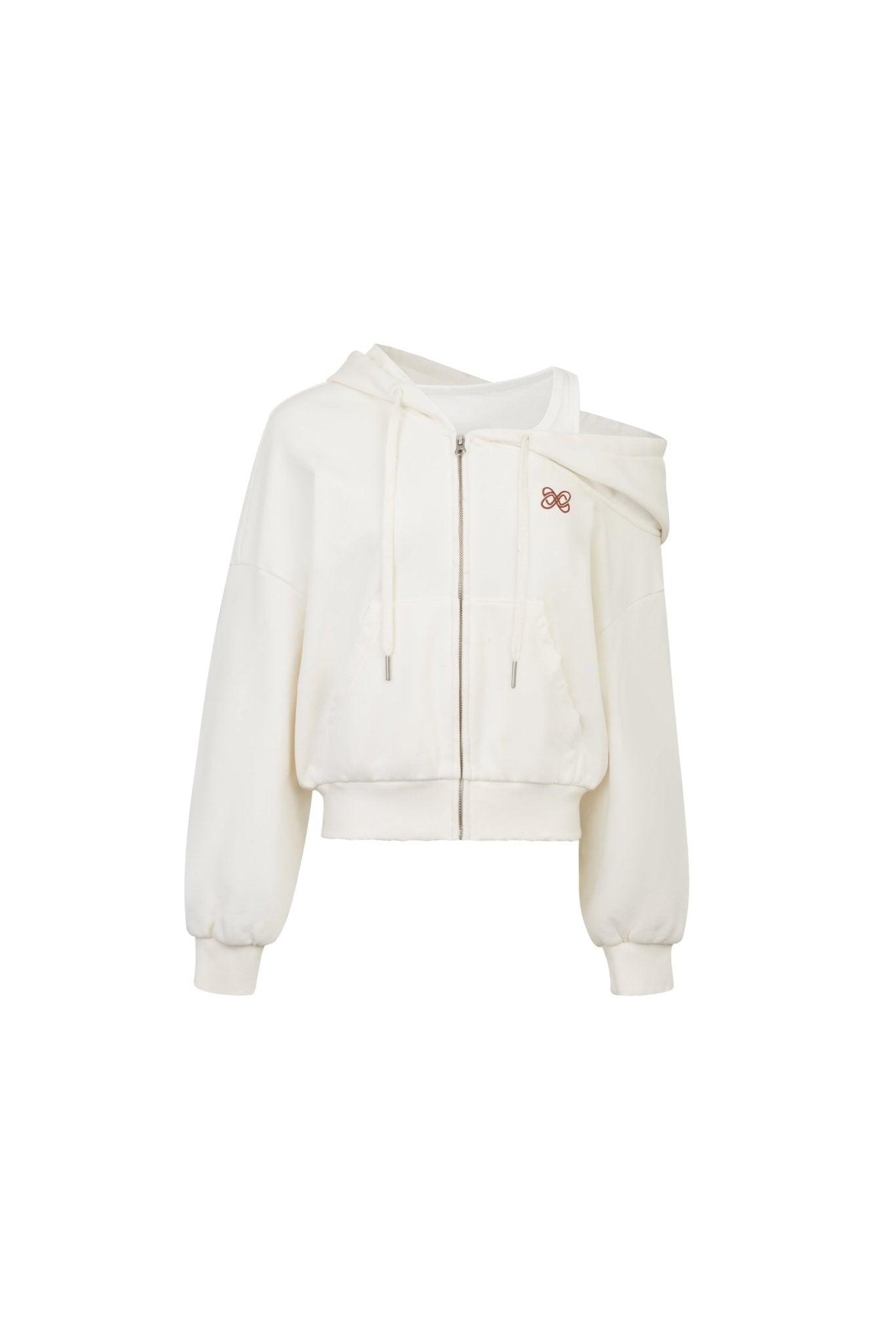 White Off-the-shoulder Sweatshirt & Ann Andelman Official